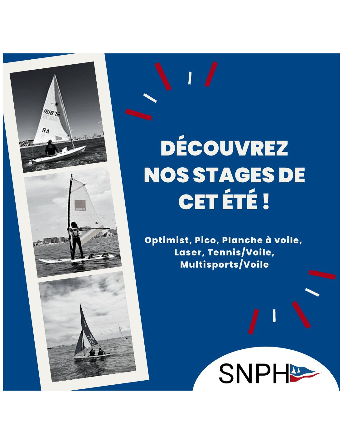 SNPH -15% sur le stage de voile